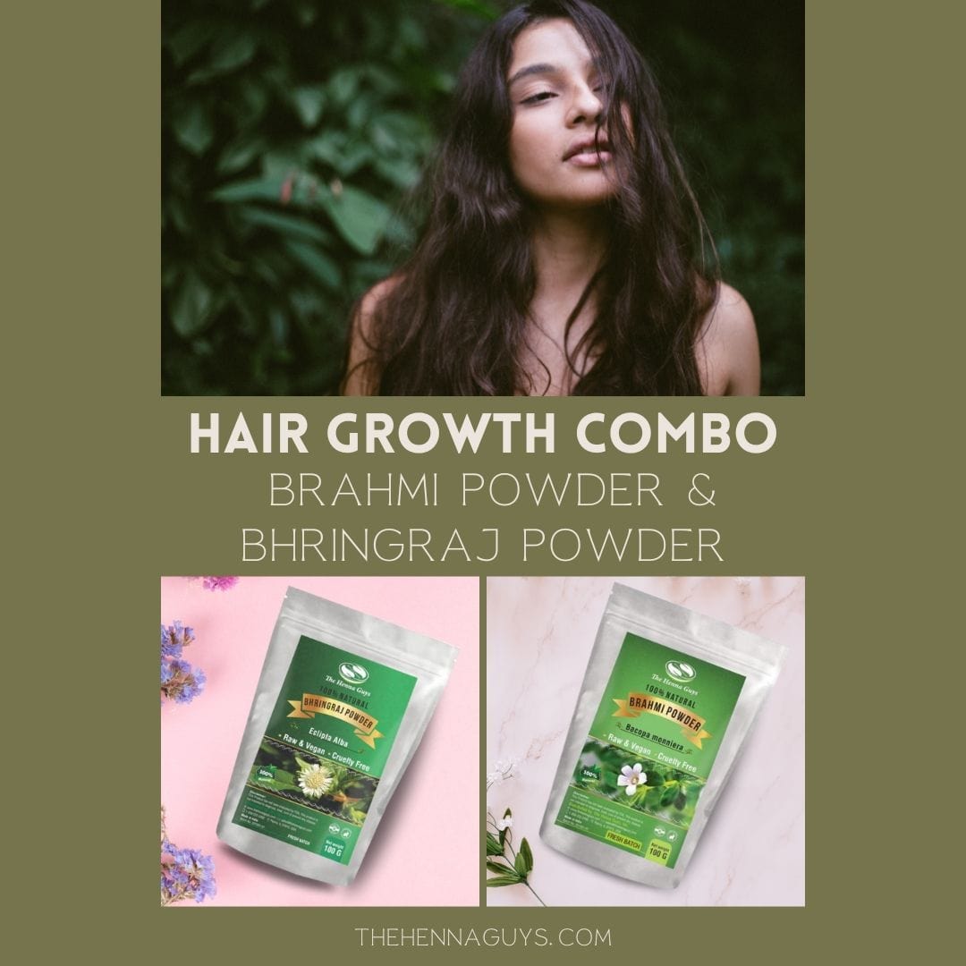 Hair Thickening Combo - Brahmi Powder - Katha Powder – The Henna Guys