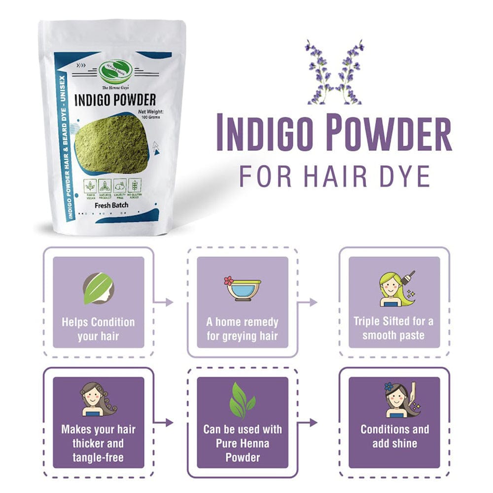 Indigo Powder for Hair - Chemicals free I The Henna Guys