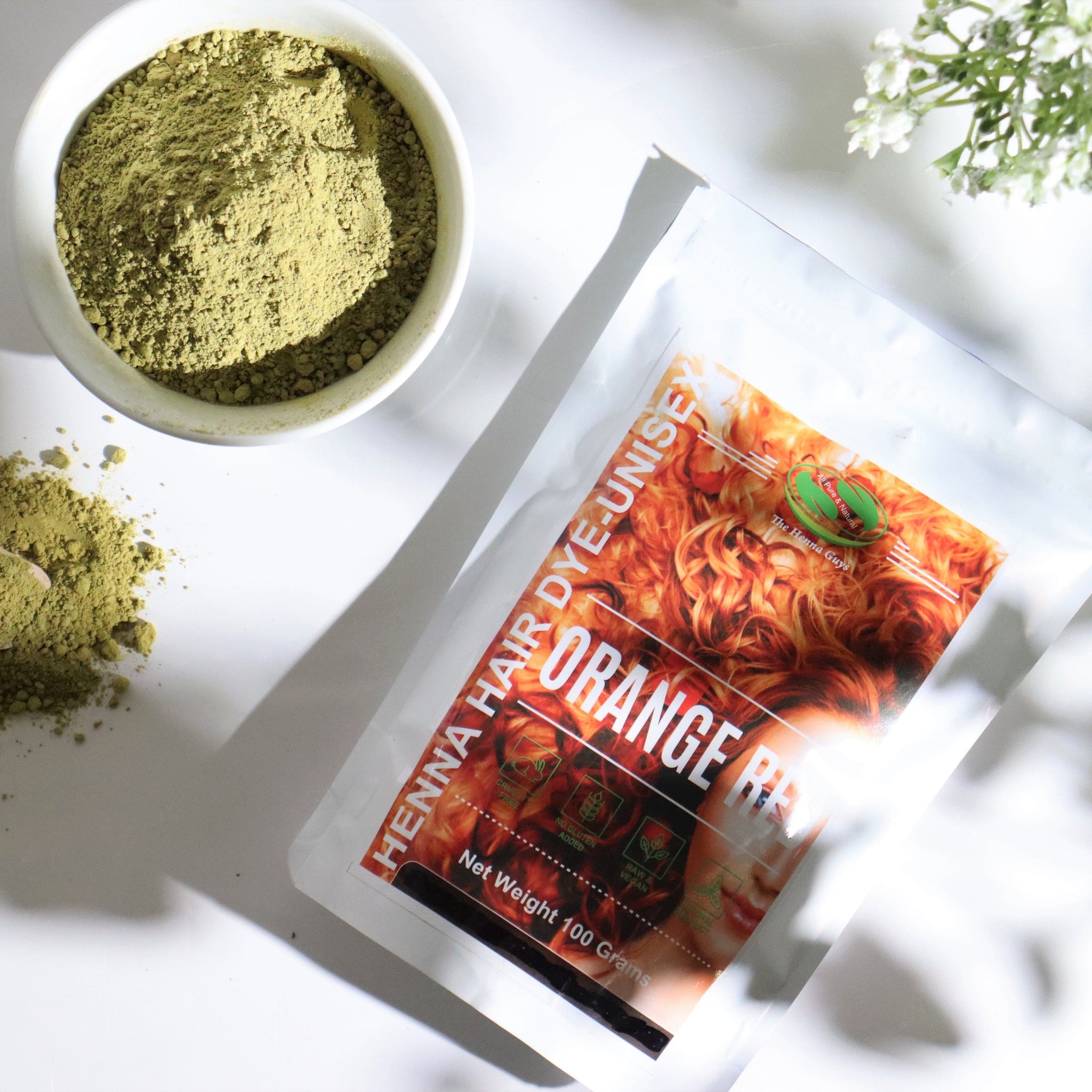 Orange Red Henna Hair Dye l The Henna Guys® l Henna For Hair