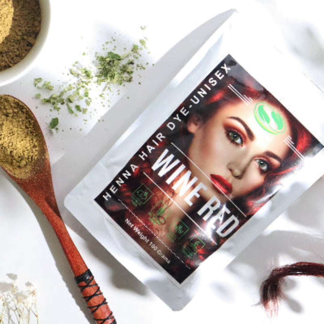 Wine Red Henna Hair Dye l The Henna Guys® l Henna Hair Dye