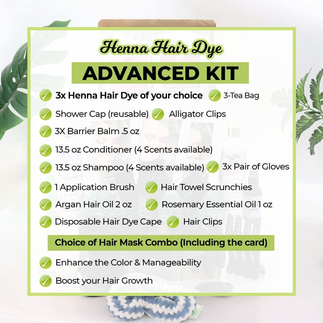 Henna Dye Advanced Kit - Home Hair Coloring Kit – The Henna Guys