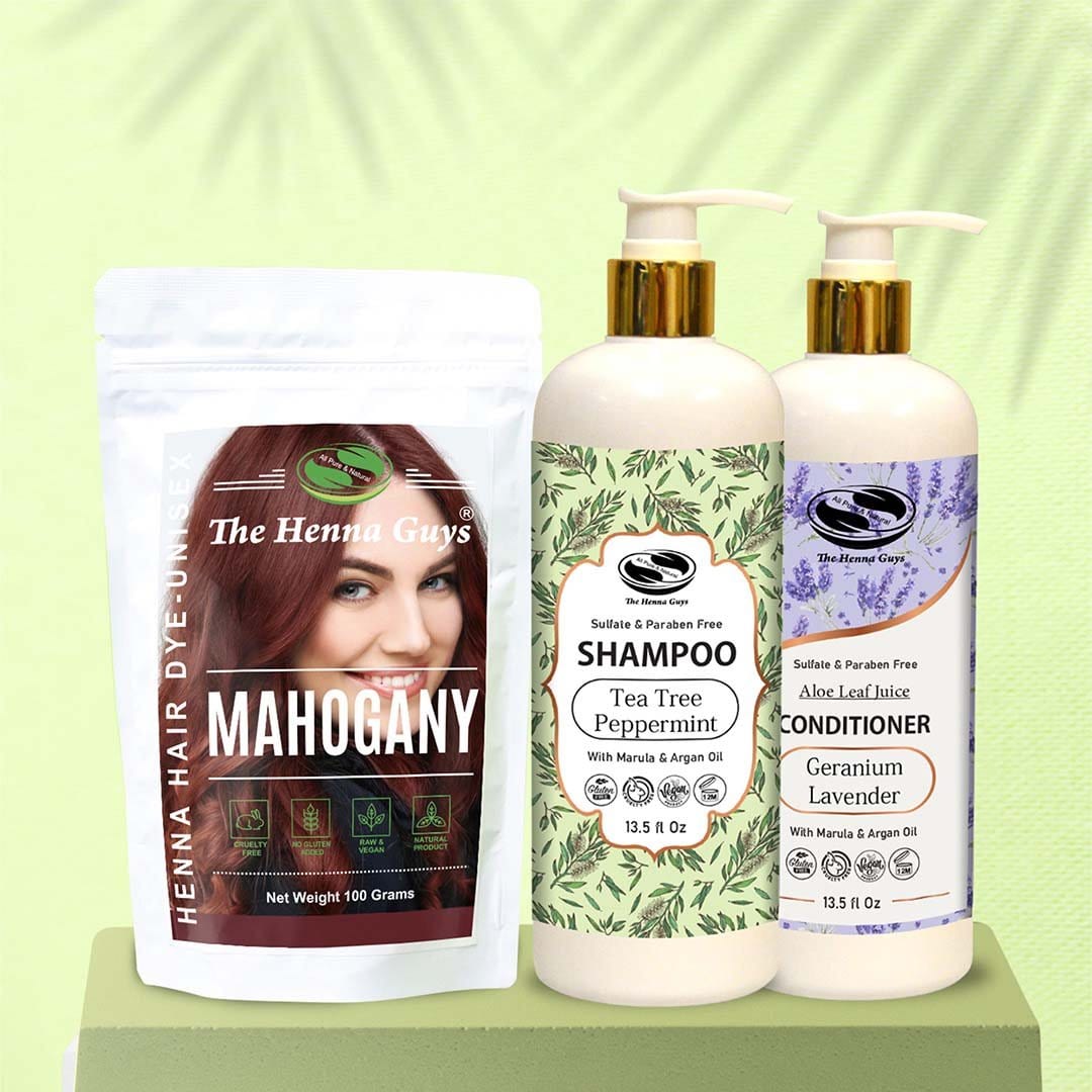 Red Henna Bundle with Shampoo & Conditioner – The Henna Guys