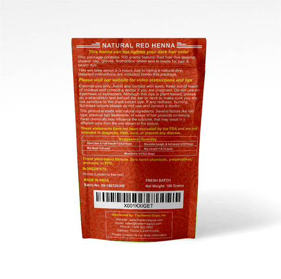 Natural Red Henna Hair Dye – Best Plant-Based Red Hair Color| The Henna ...