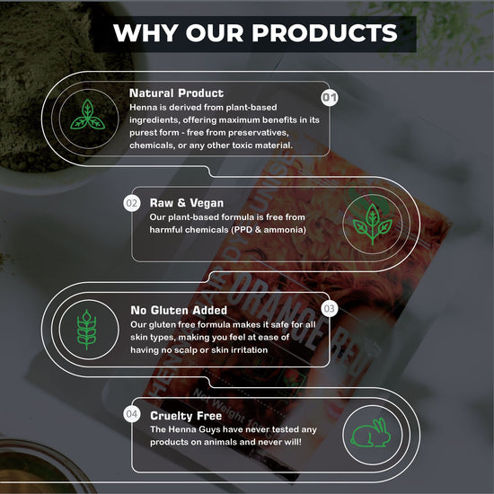 Orange Red Henna Hair Dye l Henna for Hair Collection – The Henna Guys