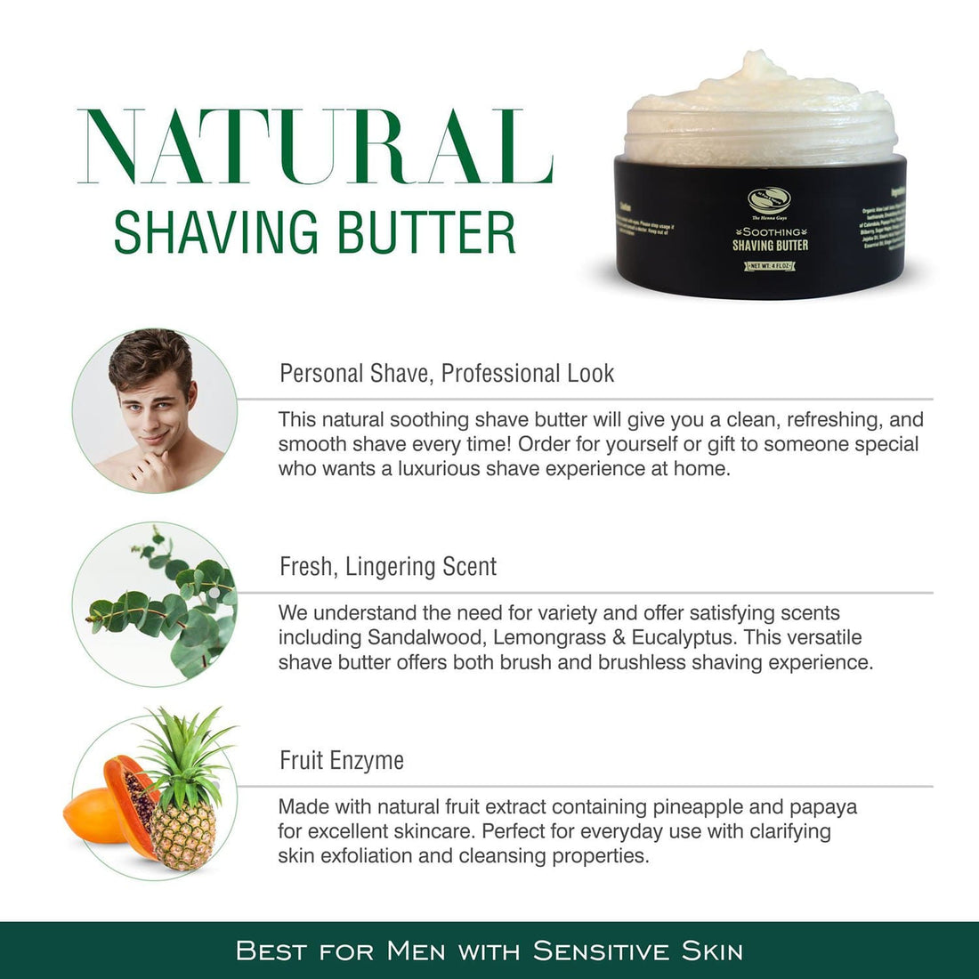 Shaving Butter - Shave Butter for Beard - Lemongrass & Eucalyptus – The ...