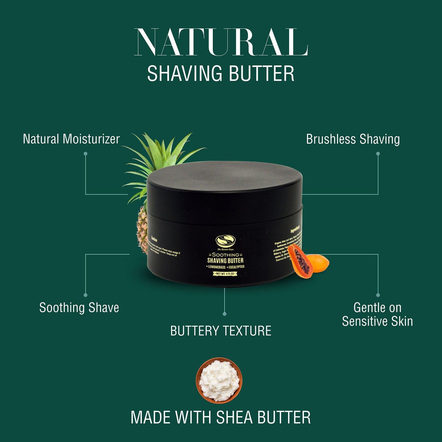 Shaving Butter - Shave Butter for Beard - Lemongrass & Eucalyptus – The ...
