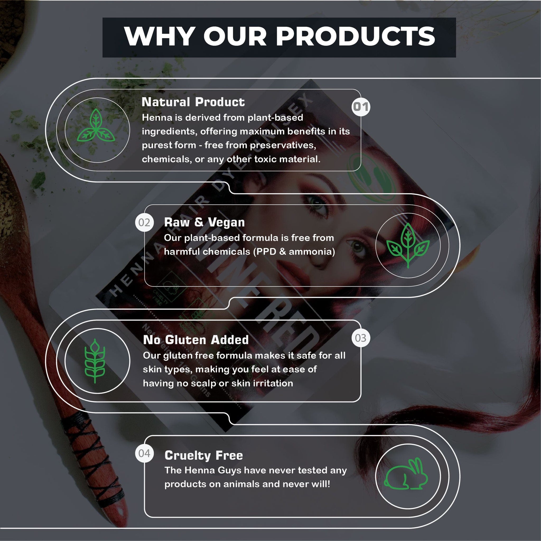 Wine Red Henna Hair Dye l Henna Hair Color for Men & Women – The Henna Guys